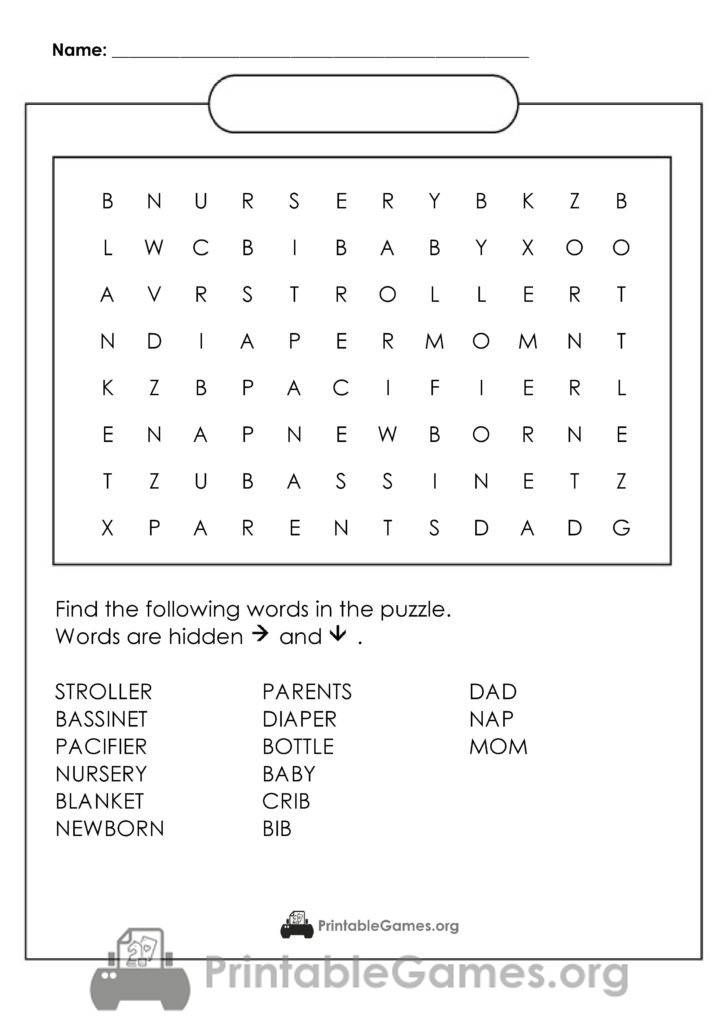 Baby Shower Games Printable With Answer Key Free Printable Baby 